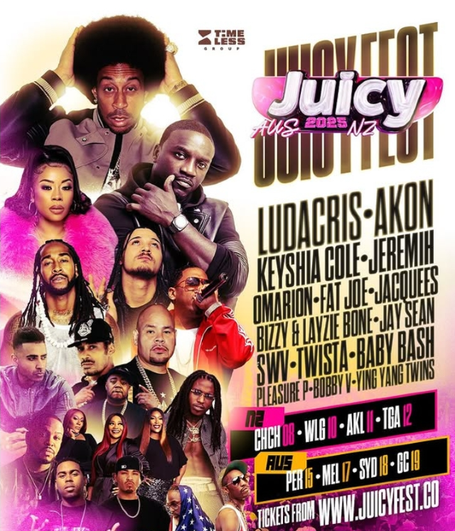 Juicy Fest 2025 - Tauranga | Mercury Baypark: Tickets, Dates ...