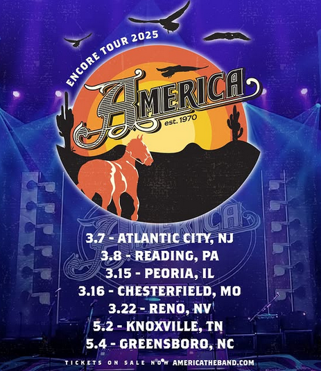 America - The Encore Tour 2025 | Ovation Hall: Tickets, Dates ...