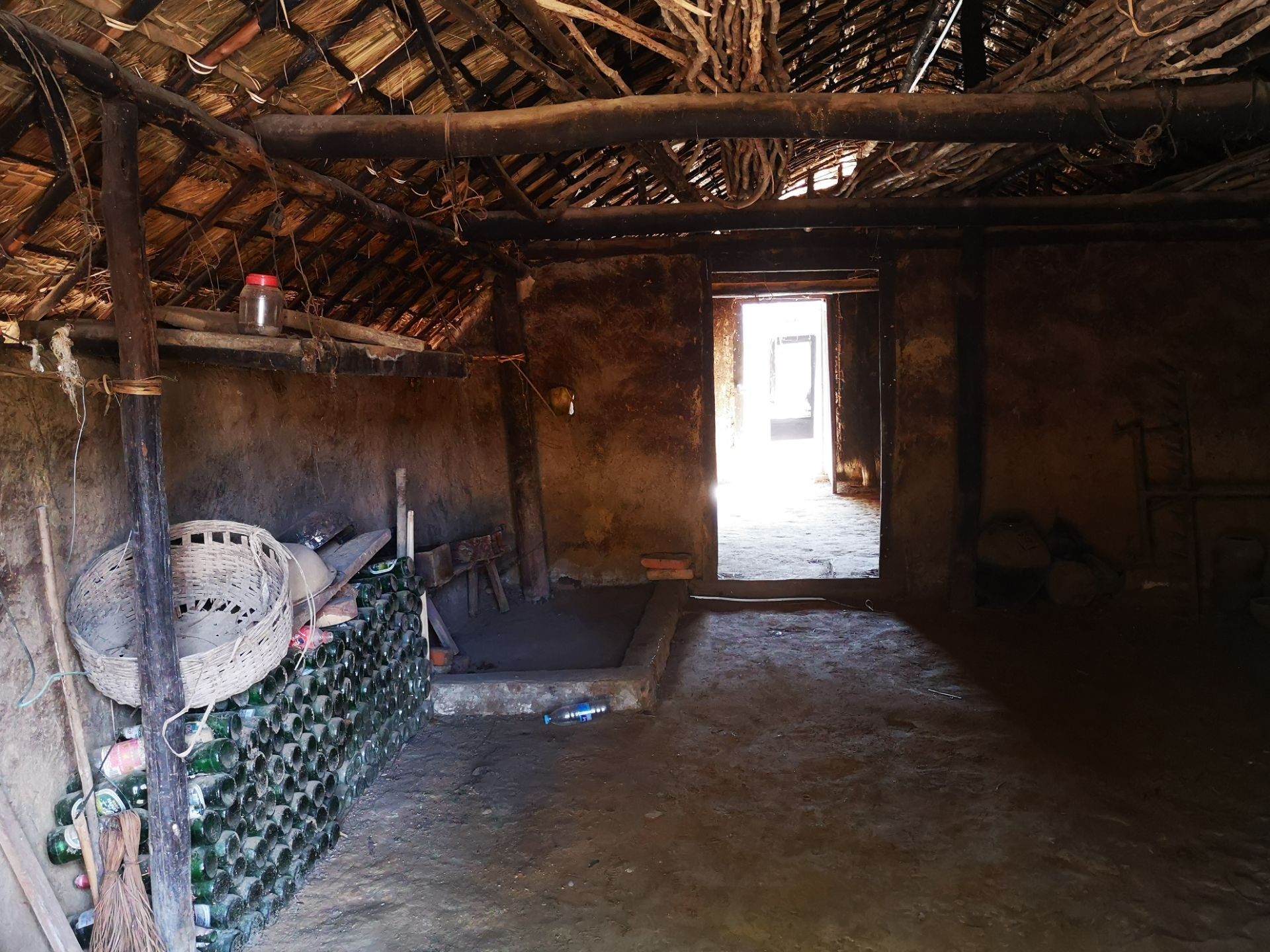 Inside Indian Village Huts