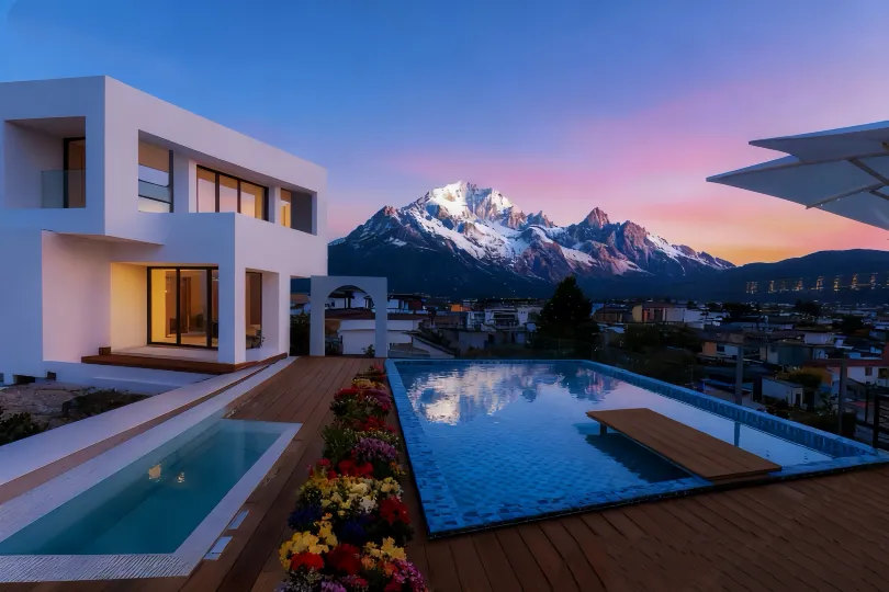 424 Lijiang Hesong Luma Snow View Pool Sky Garden Design Hotel (Gucheng ...