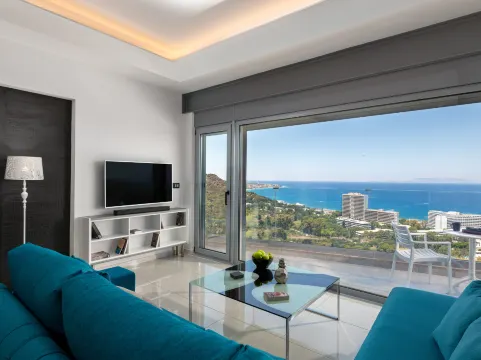 Rhodes Skyline Suite With Out Door Jacuzzi Sea View A2 - Родос