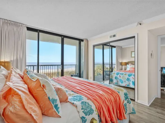Spacious Balcony With Ocean View And Pool - Stunning Beachfront Oasis - North Myrtle Beach, SC