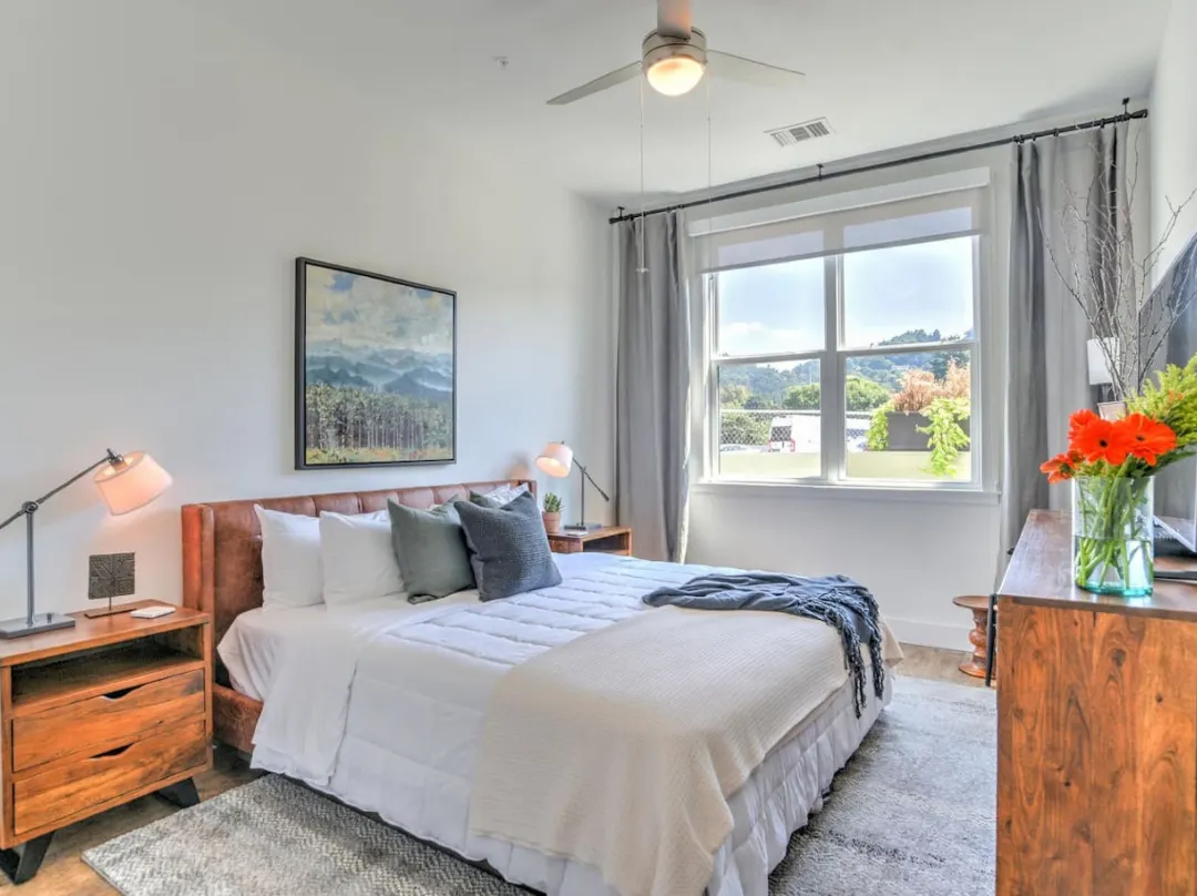 Open Concept Kitchen And Balcony - Stylish Urban Retreat - Asheville, NC