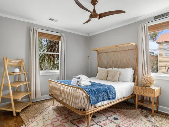 Cozy Balinese Furnishings And Vibrant Mural - Charming Oasis - Charleston, SC