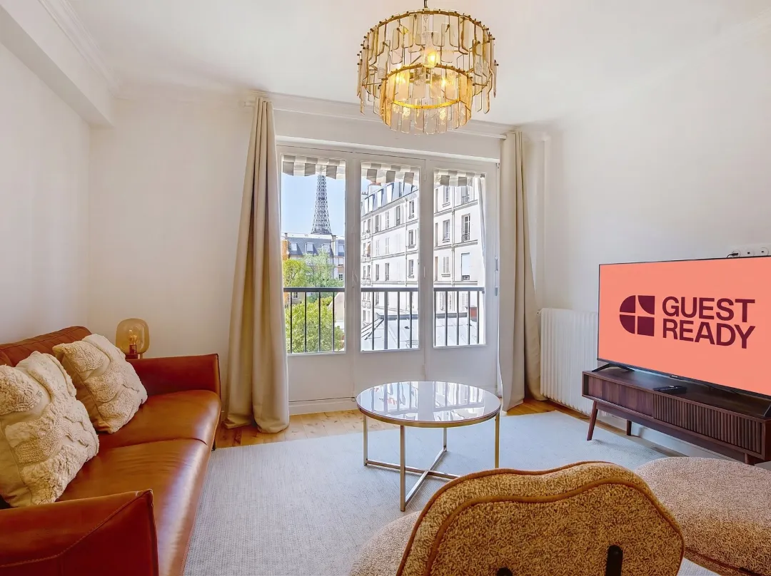 Guestready - Bel Apt Avec Vue Sur La Tour Eiffel - París