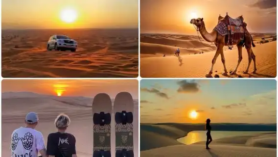 Qatar: Sunset Desert Safari with Camel Ride & Sandboarding | Trip.com