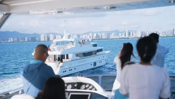 Sanya yacht charter - 110ft Lady Gaga super yacht for team building ...