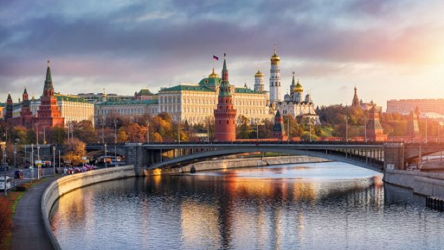 Russia + Moscow + Kremlin + Moskva River + Tsaritsyn Park + State ...