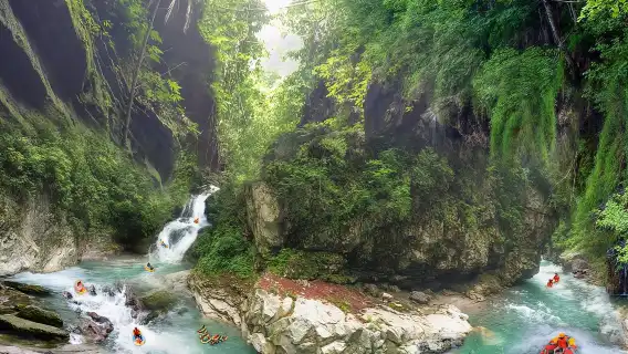 Qingyuan Gulong Gorge Rafting or Glass Bridge/Crossroad Coaster/Cliff ...