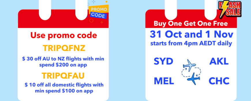 Buy 1 Get 1 Free - Qantas Airways Flights Flash Sale
