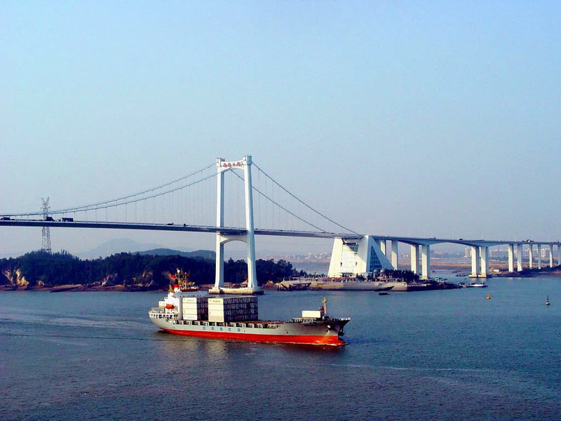 Humen Bridge Pearl River Night