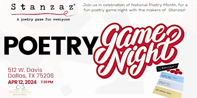 Poetry Game Night ! | Whose Books Neighborhood Bookstore: Tickets ...