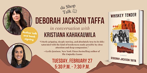 da Shop Talk: An Evening with author Deborah Jackson Taffa | da Shop ...