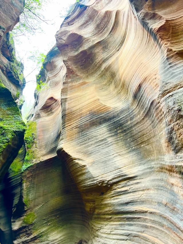 Yan'an Ganquan Yucha Grand Canyon, known as the "Danxia Landform of the ...