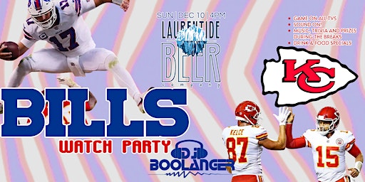Buffalo Bills vs KC Chiefs Watch Party at Laurentide Beer Company ...