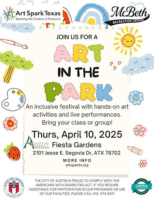 Entertainment Form - Art in the Park Festival 2025 | Fiesta Gardens ...