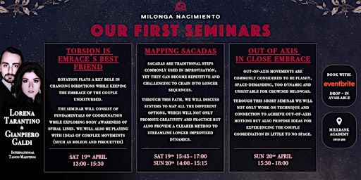 Milonga Nacimiento - April Seminar - Lorena Tarantino & Gianpiero Galdi ...