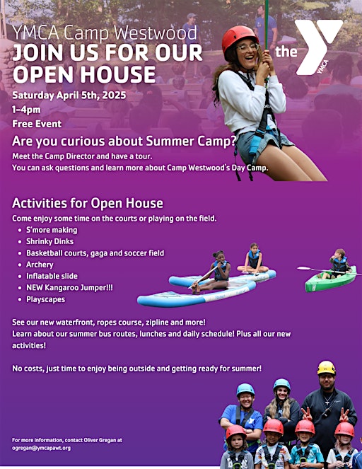 YMCA Camp Westwood April Open House | Camp Westwood YMCA: Tickets ...