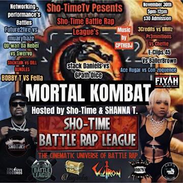 SHO-TIME BATTLE RAP LEAGUE'S MORTAL KOMBAT | 2 Prince St: Tickets ...