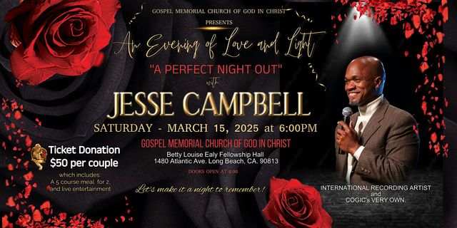A Night of Love and Light with Jesse Campbell | Gospel Memorial Church ...