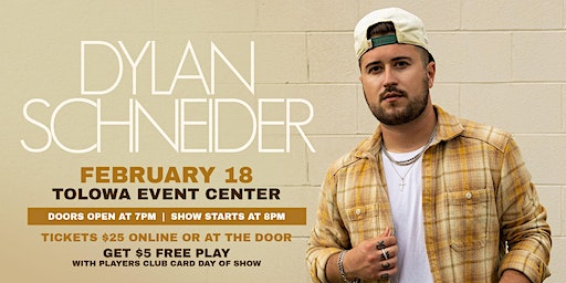 Dylan Schneider - Sunday, February 18th, 2024 | Lucky 7 Casino & Hotel ...