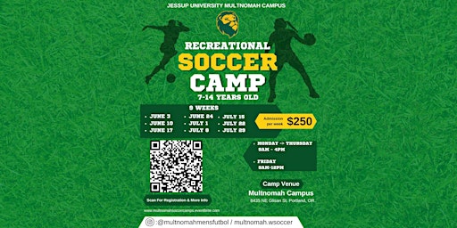 Recreational Soccer Camp | Multnomah University: Tickets, Dates ...