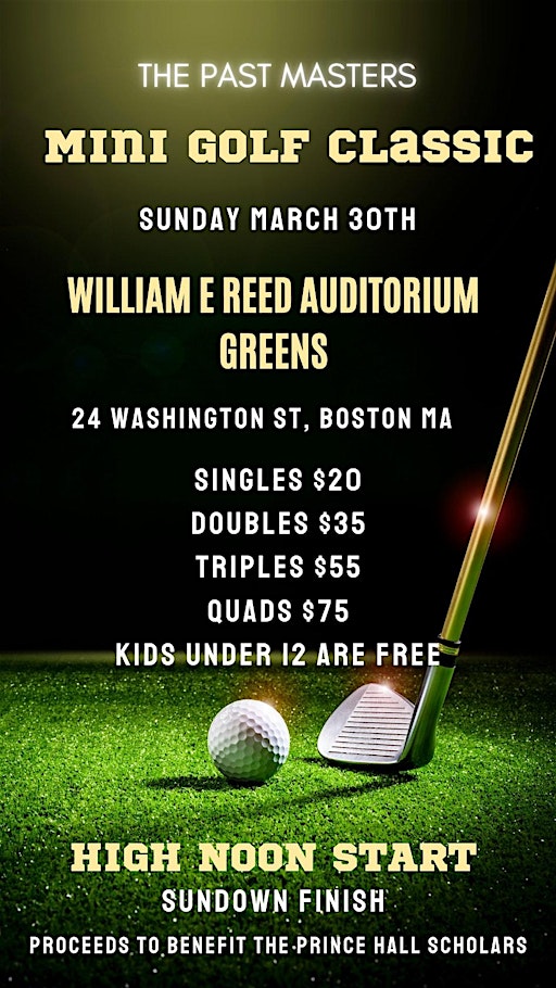 The Past Masters Mini Golf Classic | 24 Washington St: Tickets, Dates ...