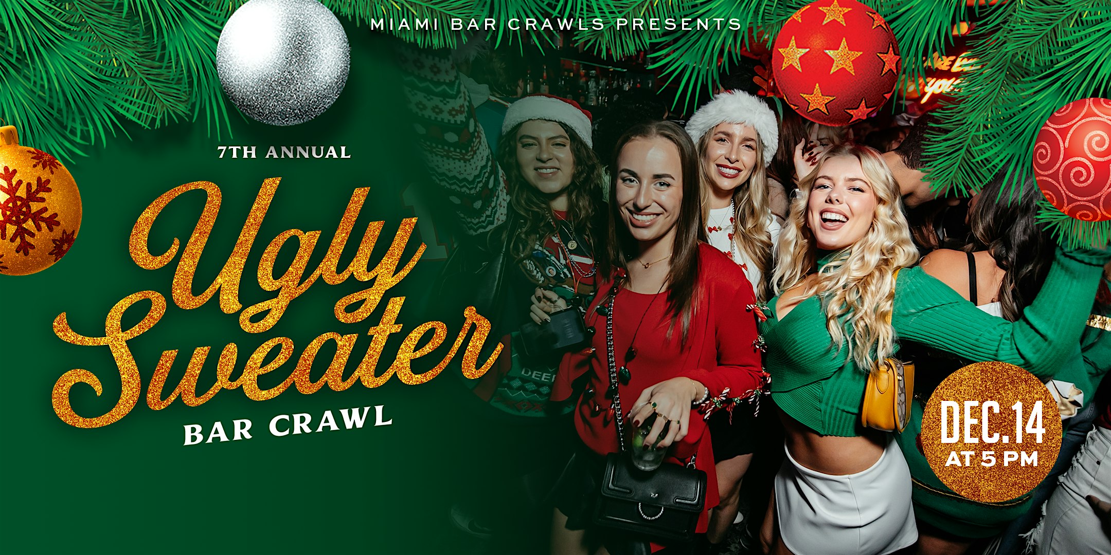 7th Annual Ugly Sweater Bar Crawl in Brickell | Blackbird Ordinary ...
