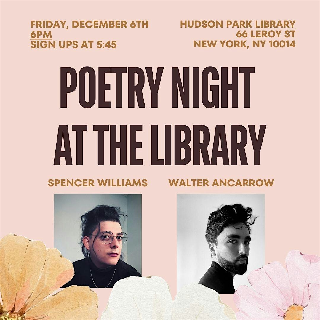 Poetry Night At the Library (Reading and Open Mic) | Hudson Park ...