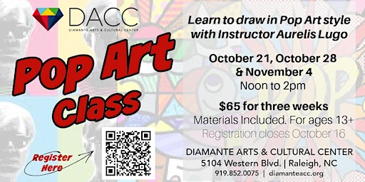 Pop Art Class | Diamante Arts & Cultural Center: Tickets, Dates ...