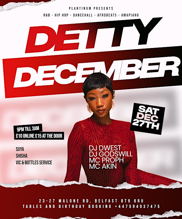 DETTY DEC PARTY 26 SAT DEC 2025 | The Botanic Inn: Tickets, Dates ...
