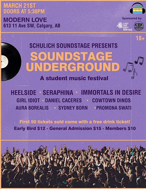 Soundstage Underground: A Student Music Festival | Modern Love: Tickets ...