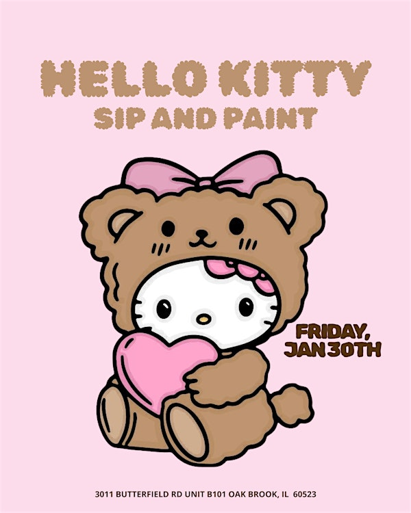 Hello Kitty Sip and Paint in Oakbrook | Fat Rosie's Taco & Tequila Bar ...