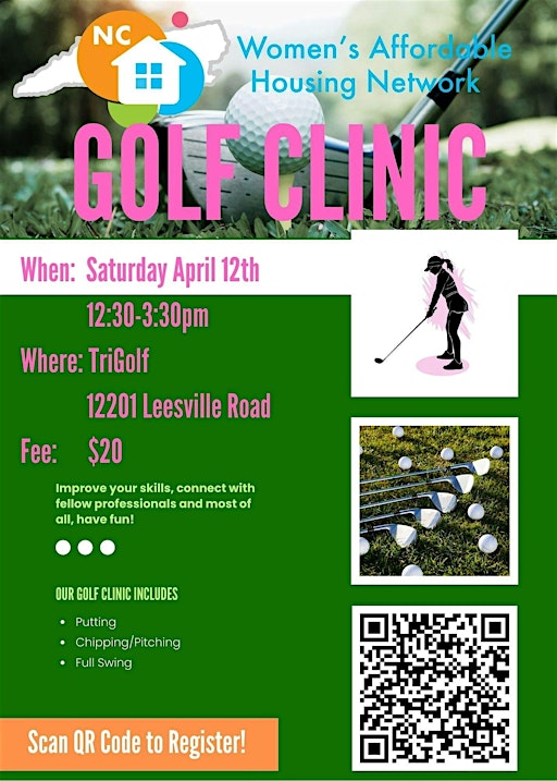 NCWAHN Golf Clinic | TriGolf - Home of First Tee — Triangle: Tickets ...