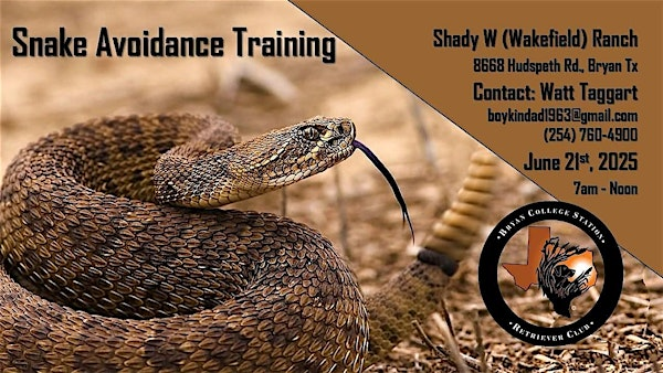 Snake Avoidance Training | 8668 Hudspeth Rd: Tickets, Dates ...