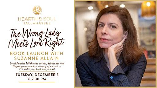 Book Launch with Suzanne Allain - The Wrong Lady Meets Lord Right | Hearth & Soul: Tickets ...