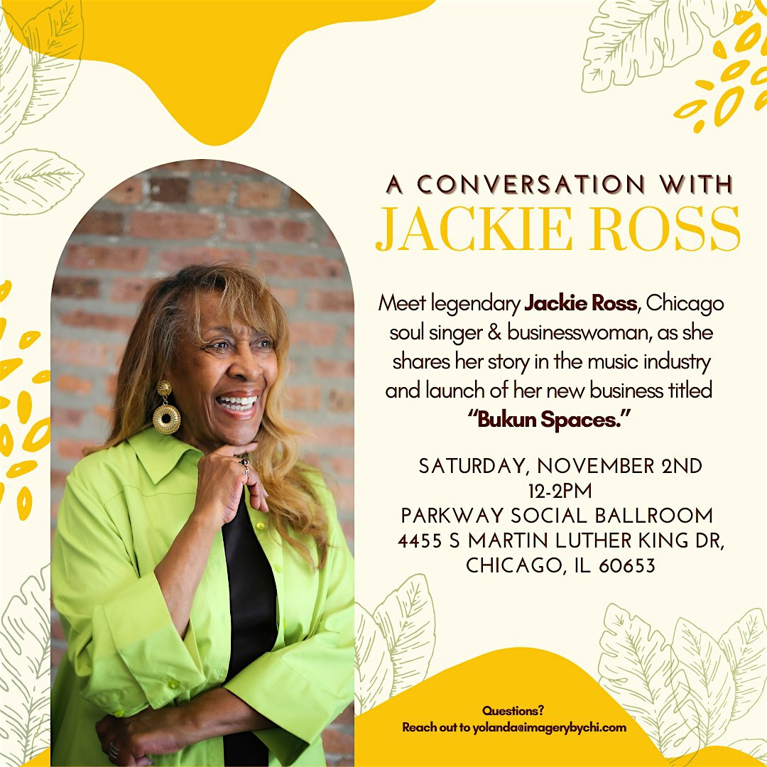 A Conversation with Jackie Ross | Parkway Ballroom: Tickets, Dates ...