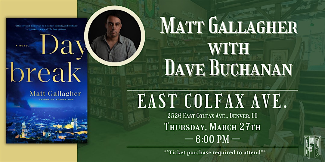 Matt Gallagher with Dave Buchanan Live at Tattered Cover Colfax ...