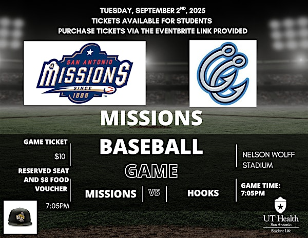 SA Missions Baseball Game, September 2, 2025 Nelson Wolff Stadium | San ...