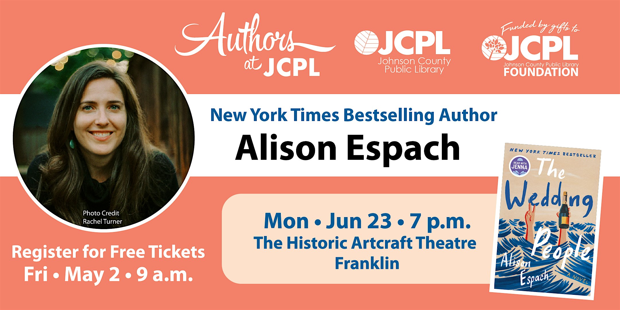 วันที่และแผนการเดินทางไป CANCELED: Authors at JCPL presents Alison ...