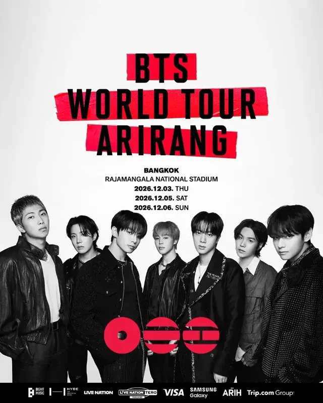 BTS WORLD TOUR ‘ARIRANG’ IN BANGKOK 2026 | Rajamangala Stadium: Tickets ...