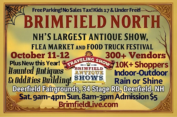 Brimfield North Fall Antique Flea Market & Oddities Show! | Deerfield ...