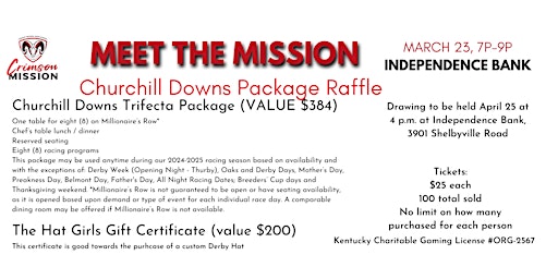 Churchill Downs Package Raffle | Independence Bank, Shelbyville Road ...