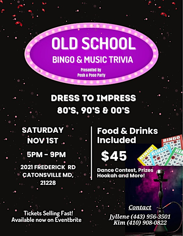 Old school bingo and music trivia | 2021 Frederick Rd: Tickets, Dates ...
