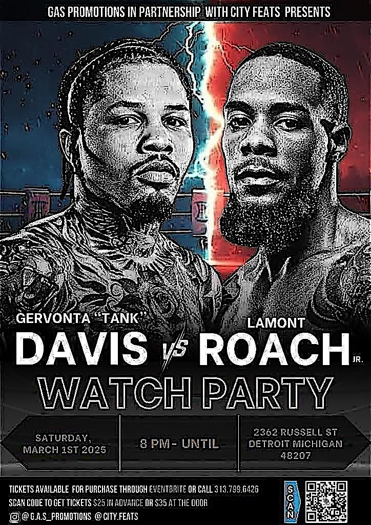 Tank Davis vs Lamont Roach Watch Party | 2362 Russell St: Tickets ...