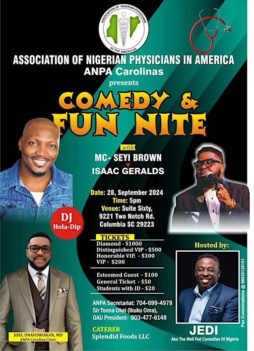 Comedy & Fun Nite with ANPA Carolinas | Suite Sixty: Tickets, Dates ...