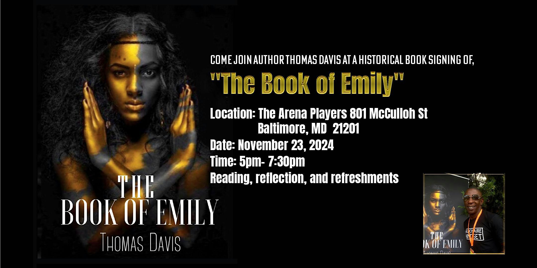 The Book of Emily Book Signing | Arena Players Incorporated: Tickets ...