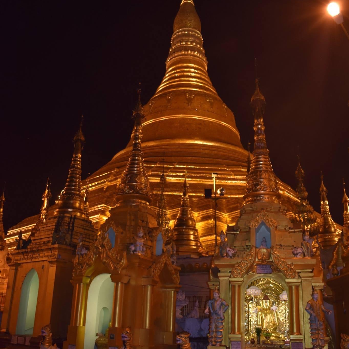 Shwedagon Pagoda At Night