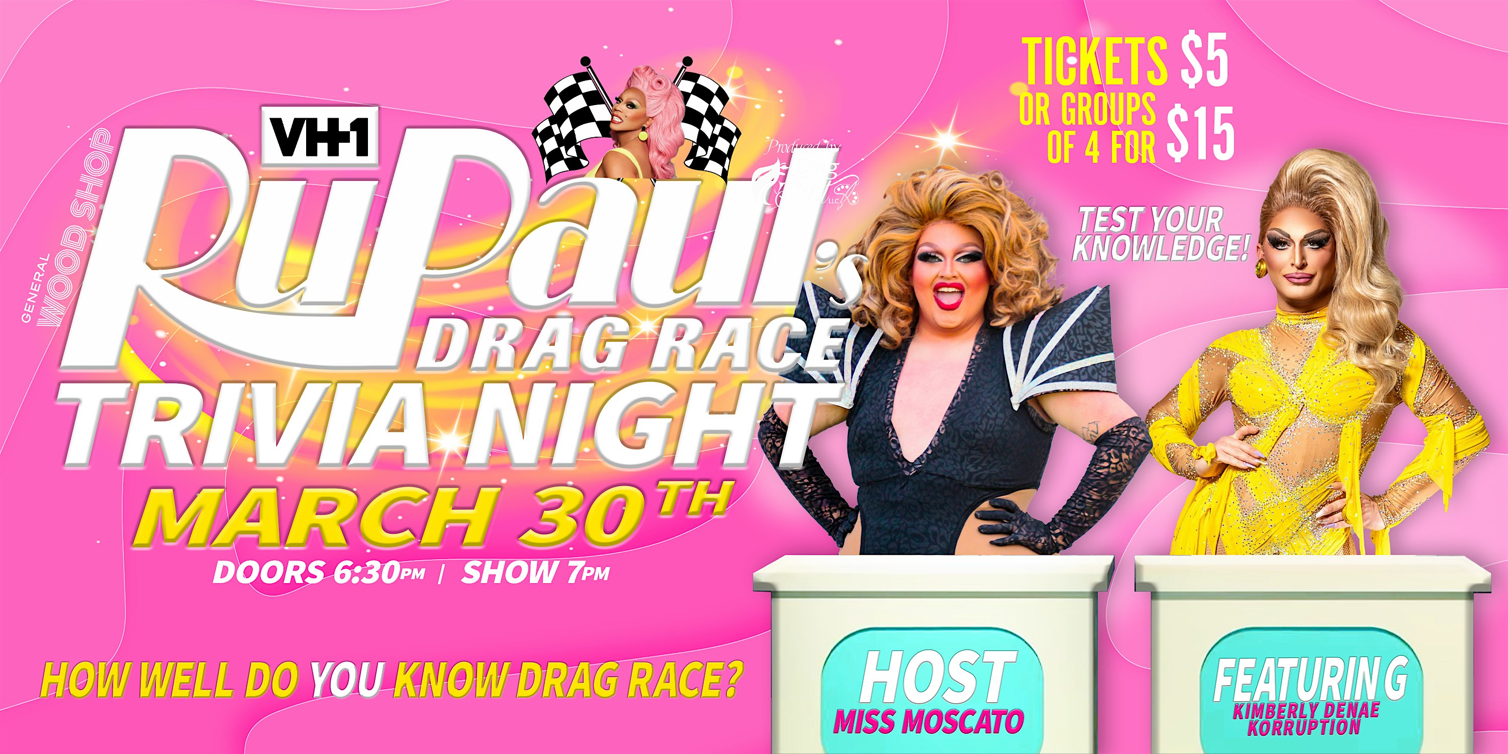 RuPauls Drag Race Trivia Night | General Wood Shop: Tickets, Dates ...