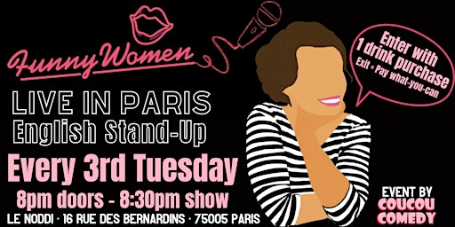 Funny Women in Paris: English Stand-Up | Le Noddi: Tickets, Dates ...
